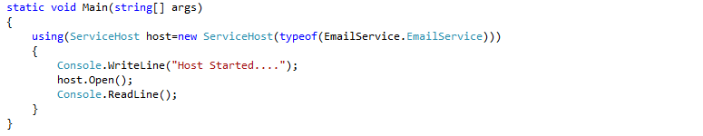 Send Email using WCF Service